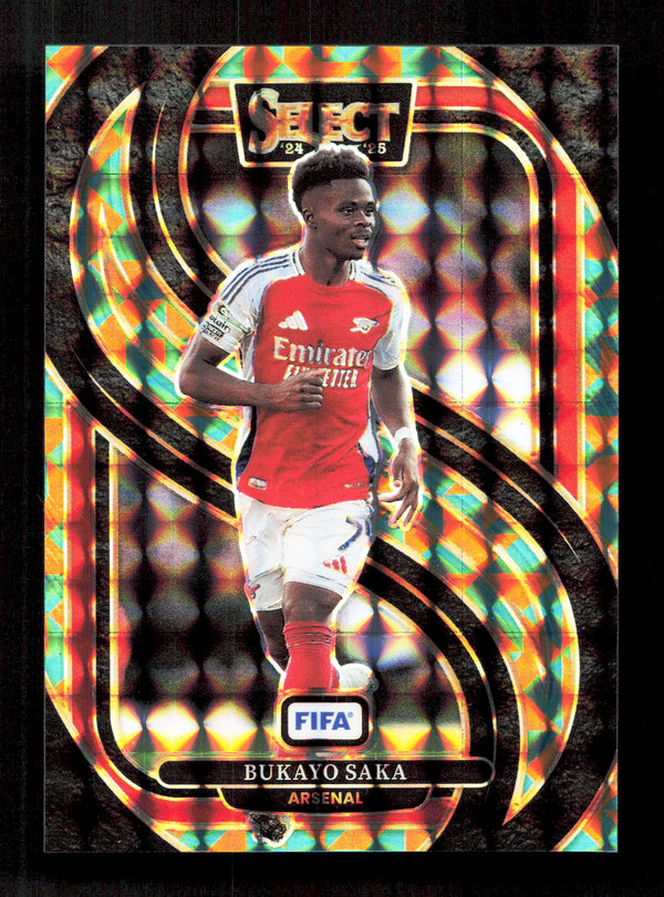 Panini Bukayo Saka Orange & Green Mezzanine Prizm /15 Panini Select Fi