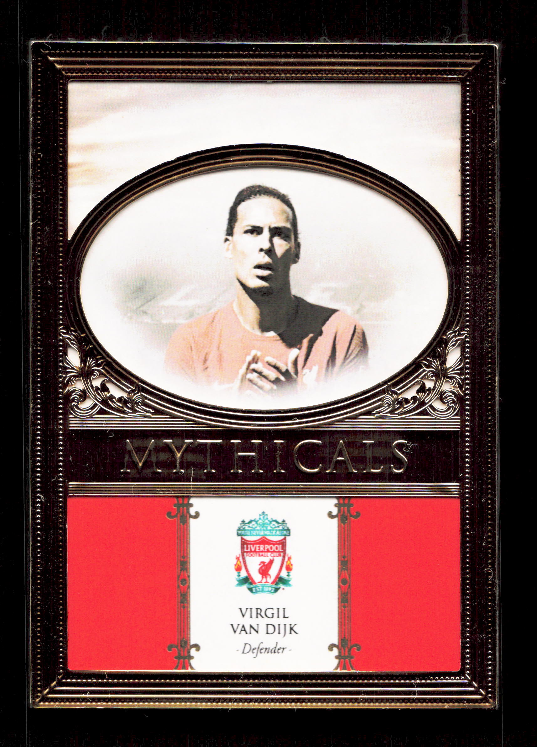 Futera Virgil Van Dijk Mythicals Gold Frame 1/1 Card Futera Liverpool