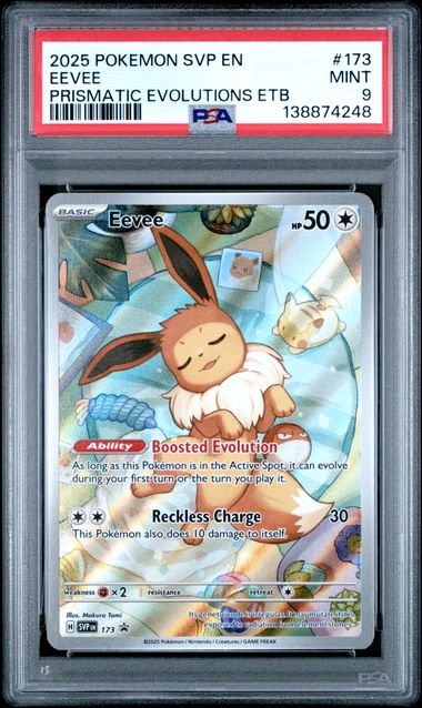 Pokemon Eevee 173 2025 SVP ETB Black Star Promo PSA 9