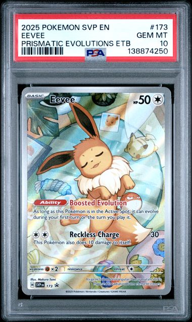 Pokemon Eevee SVP 173 2025 SVP Black Star Promo PSA 10
