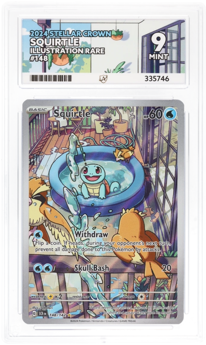 Pokemon Squirtle 148/142 Illustration Rare Pokemon Stellar Crown 2024